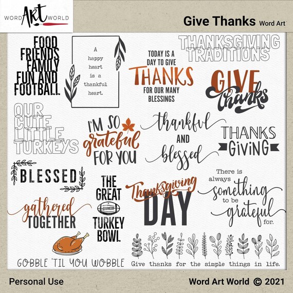 Digital and Printable Overlay Word Art Set Instant Download - Etsy