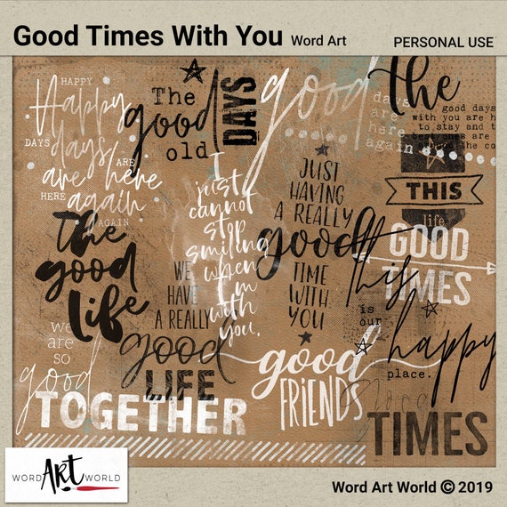 Digital and Printable Overlay Word Art Set Instant Download | Etsy