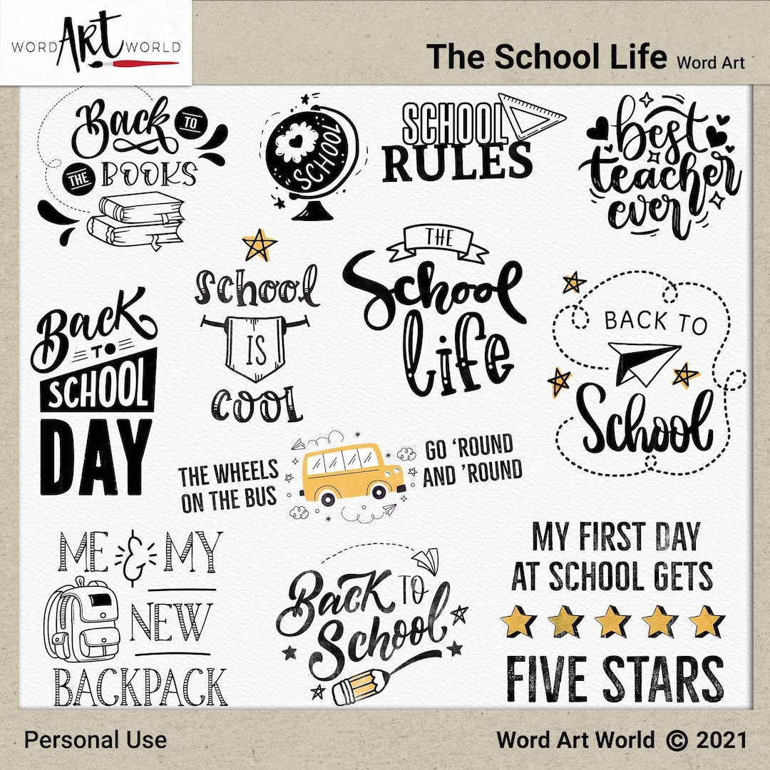 Digital and Printable Overlay Word Art Set - Instant Download - the ...