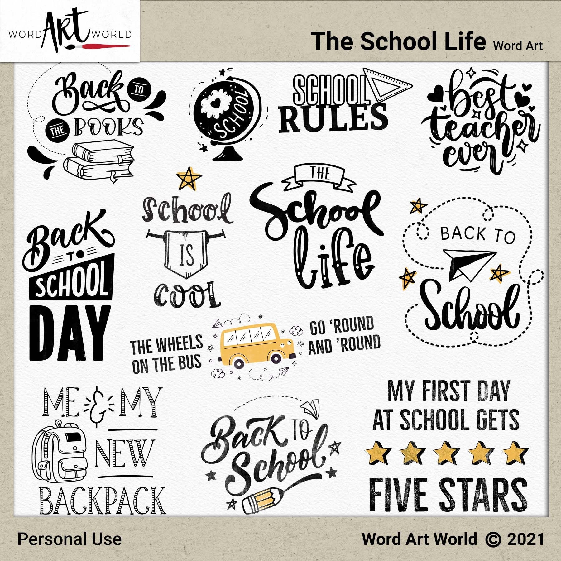 Digital and Printable Overlay Word Art Set - Instant Download - the ...