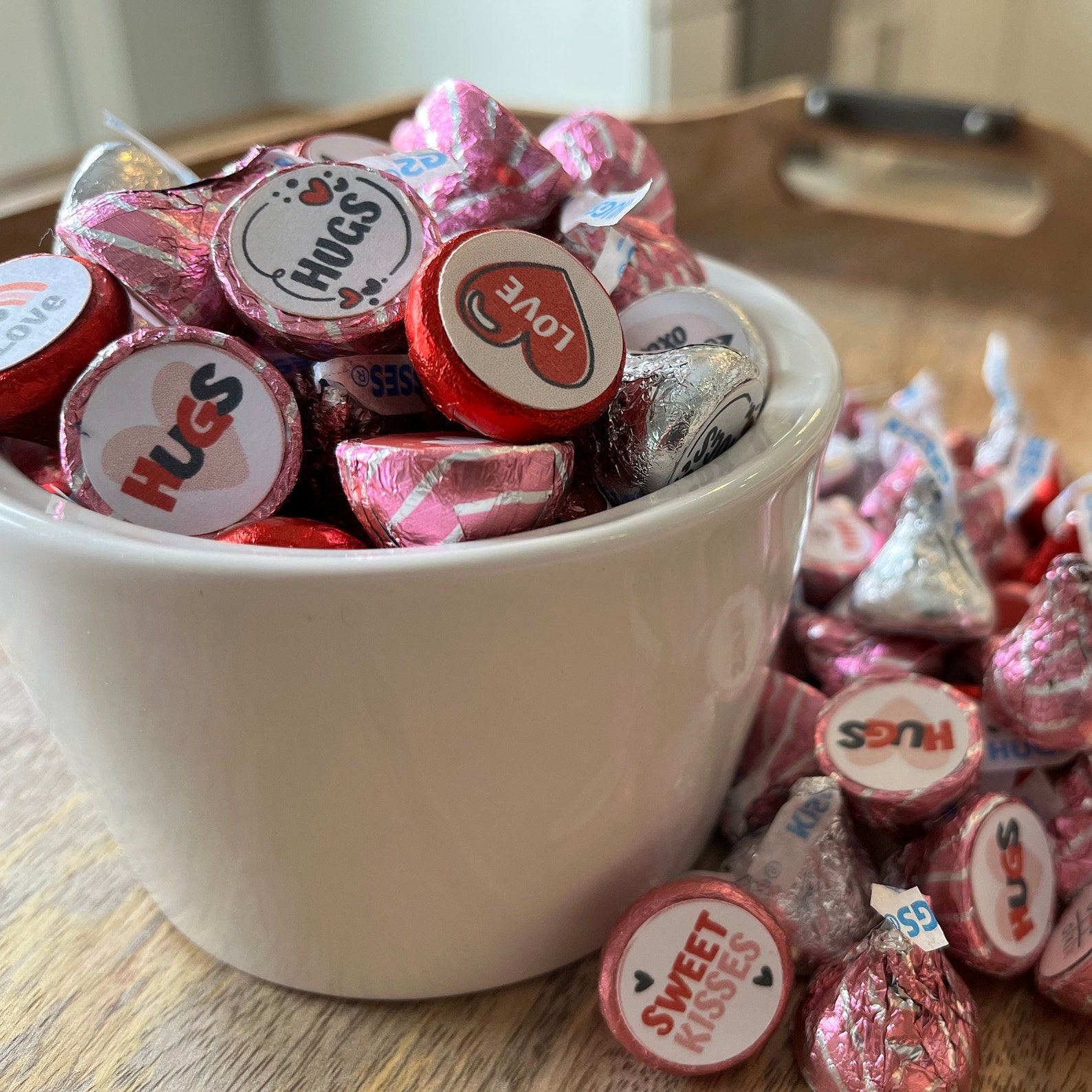 Valentine's Day Hershey's Kisses Labels Digital and Printable Stickers ...