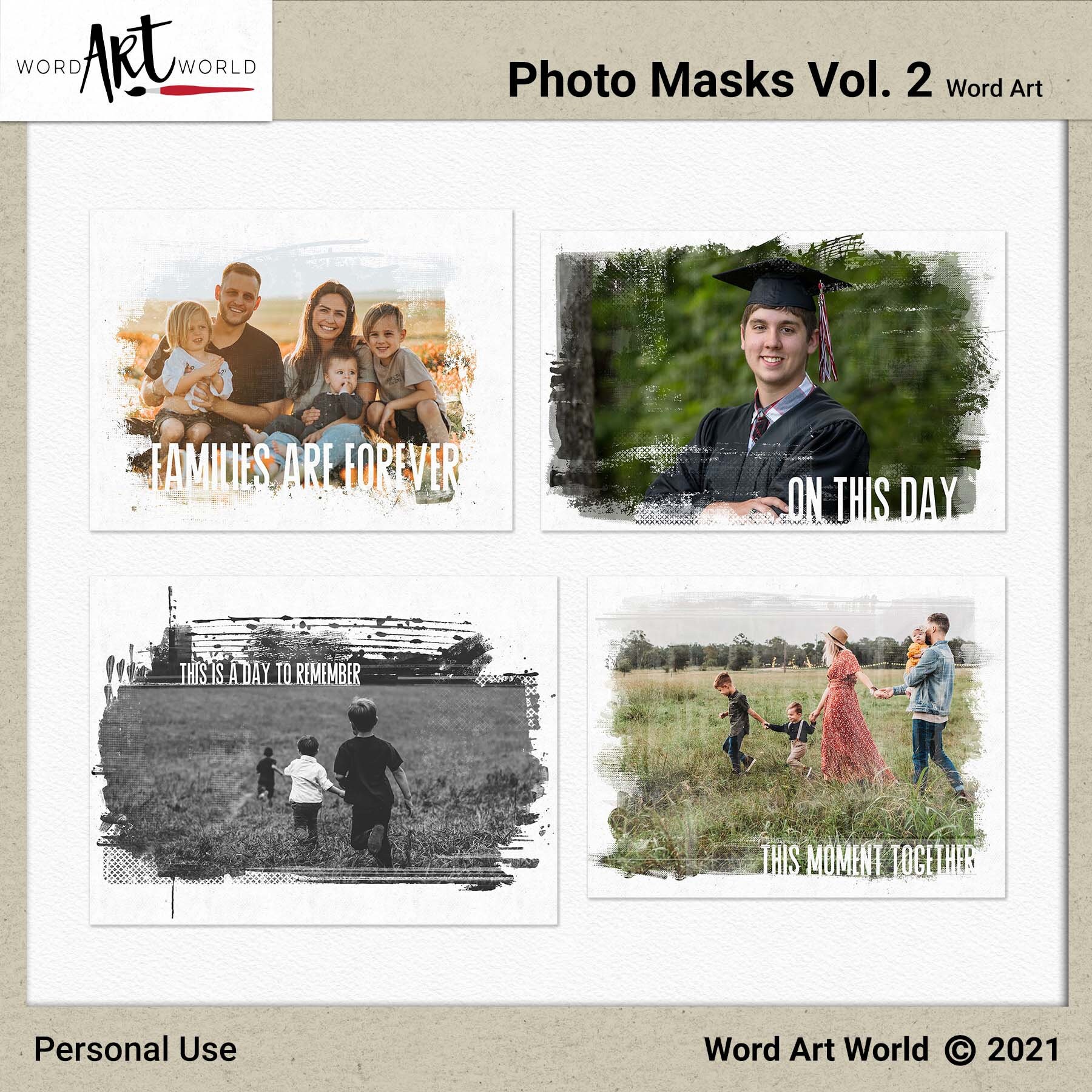 Digital and Printable Overlay Word Art Set - Instant Download - Photo ...