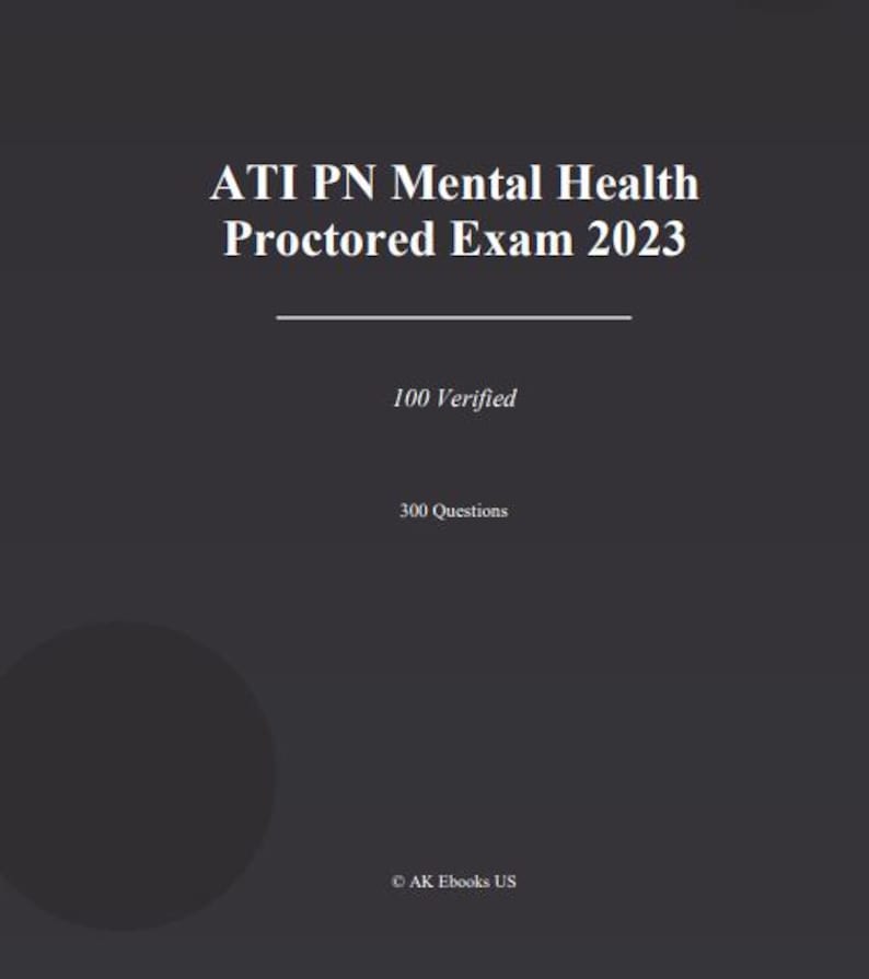ATI PN Mental Health Study Guide PDF Download - Etsy UK