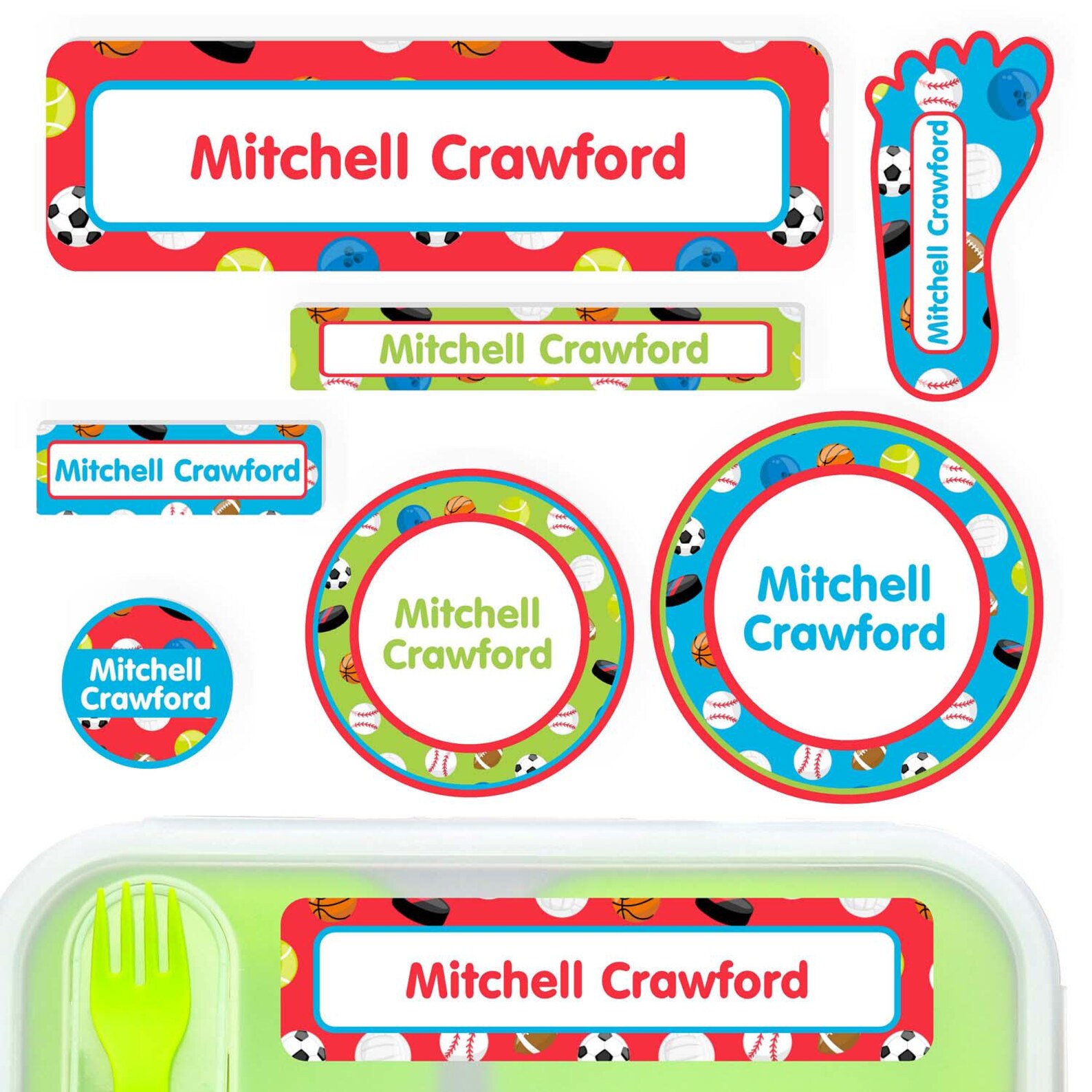 Daycare Label Pack, Name Labels for Daycare, All Sports - Etsy