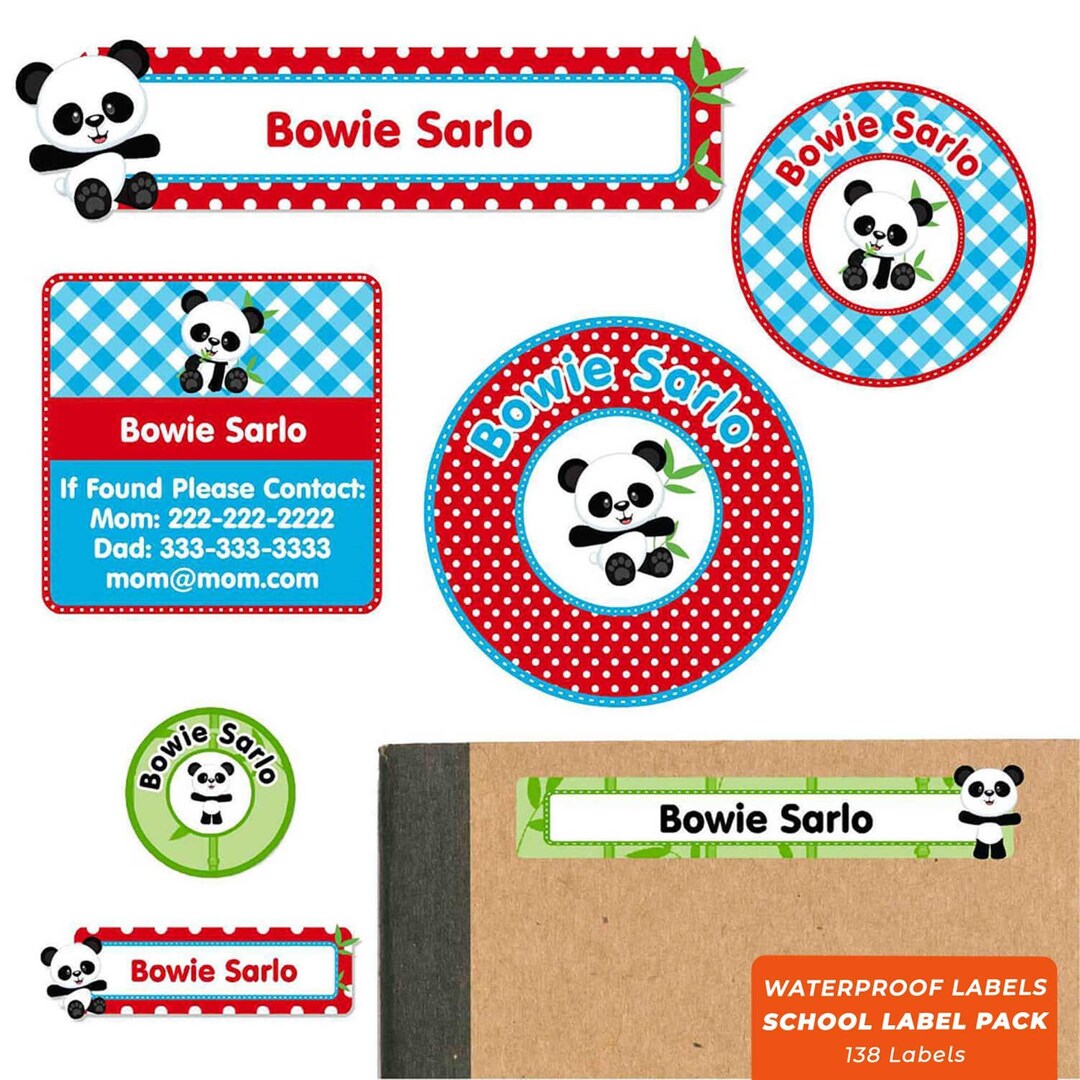 Ultimate School Name Labels Pack | Back to School Labels | Personalized ...
