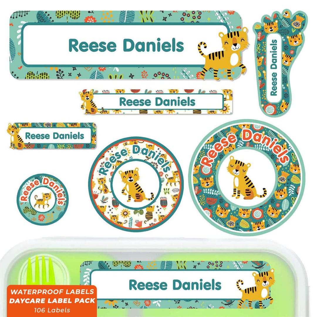 Daycare Label Pack, Name Labels for Daycare, Tigers - Etsy