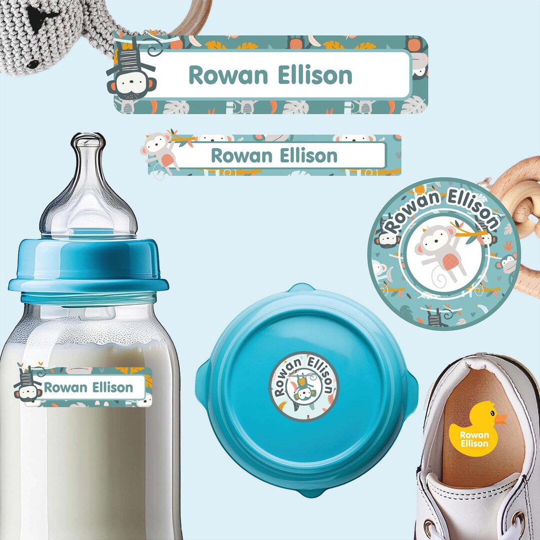 Baby Labels Pack, Baby Labels for Daycare, Cheeky Monkeys - Etsy