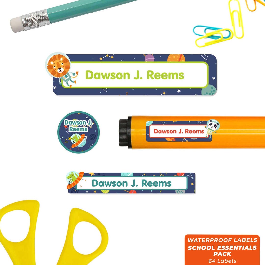 School Essentials Label Pack | School Name Labels | Personalized School ...