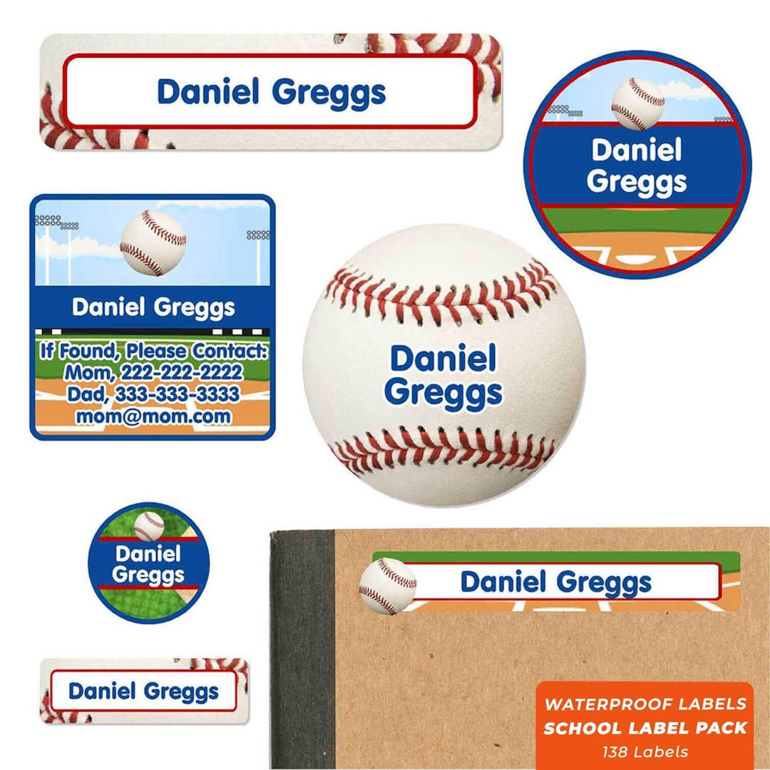 Ultimate School Label Pack, Baseball - Etsy