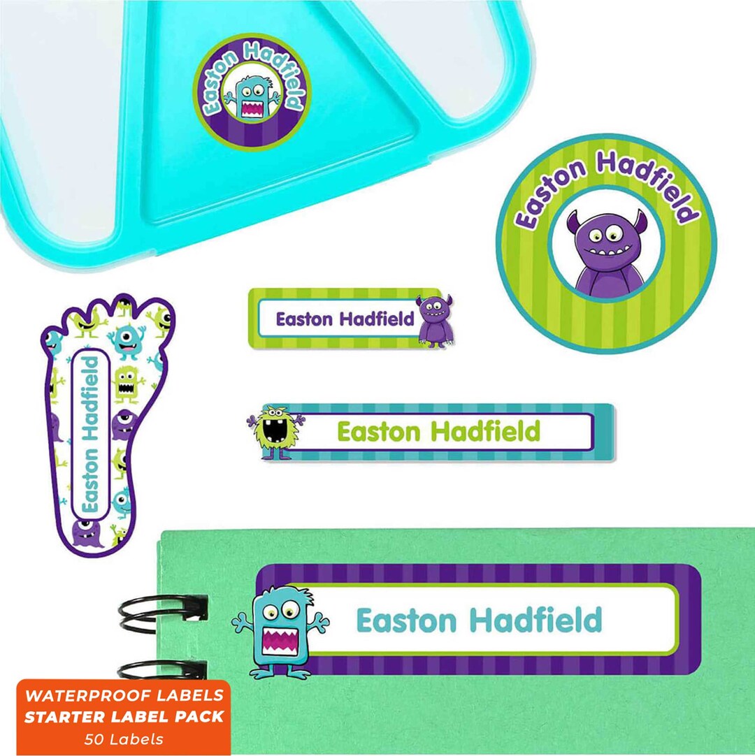 Starter Name Sticker Pack, Monsters - Etsy