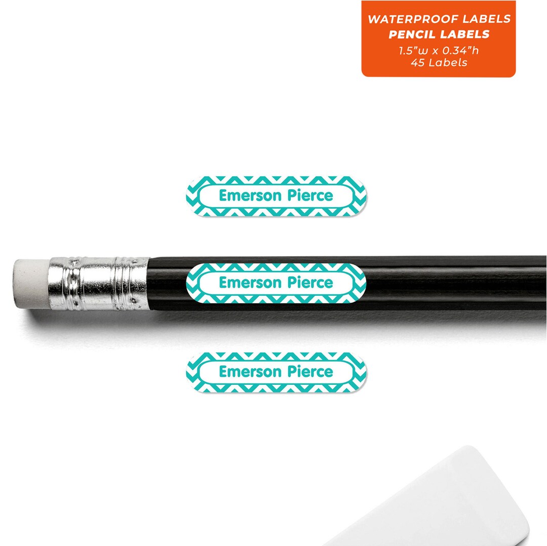 Pencil Stickers, Label Pencils, Chevron (20+ Colors) - Etsy