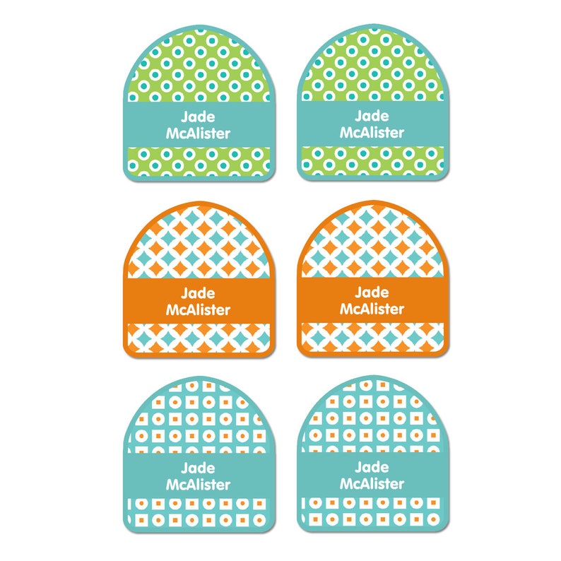 Shoe Name Labels 3 Types Modern Whimsee | Etsy