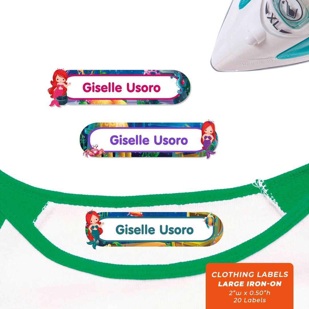 Large Iron on Clothing Labels, Mermaids (pick Hair/skin Color) - Etsy