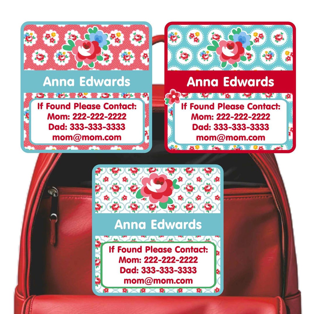 Emergency Contact Stickers, Roses - Etsy