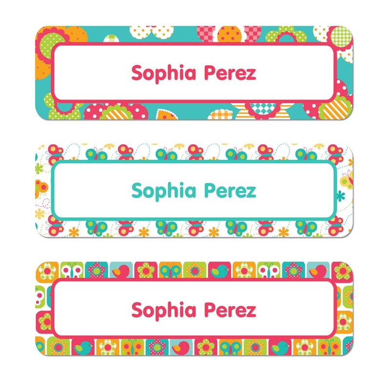 Rectangle Name Labels 4 Sizes All Things Spring | Etsy