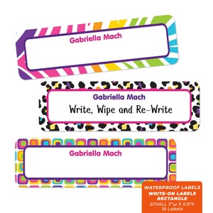 Write-on Labels (6 Sizes), Animal Print Wild Thing - Etsy