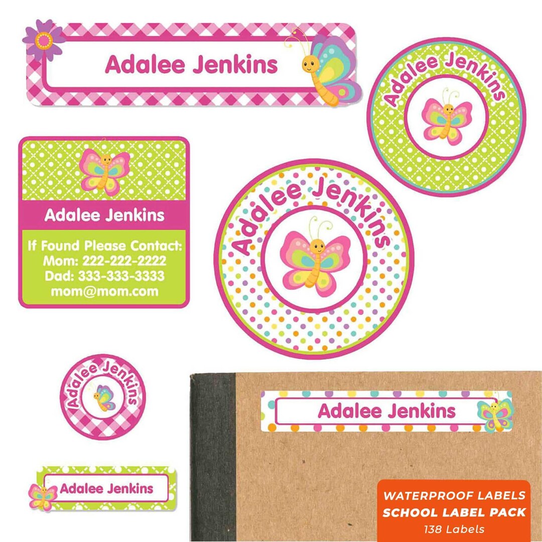 Ultimate School Label Pack, Butterflies - Etsy