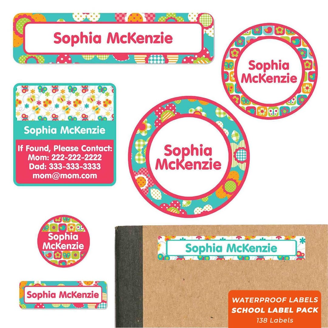 Ultimate School Name Labels Pack | Back to School Labels | Personalized ...