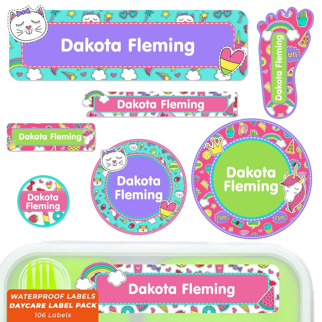 Daycare Label Pack, Name Labels for Daycare, Stickers - Etsy