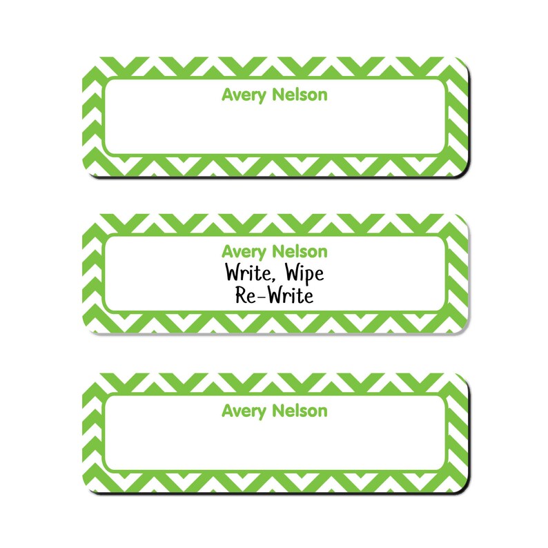 Write-On Labels 6 Sizes Chevron 20 Colors | Etsy