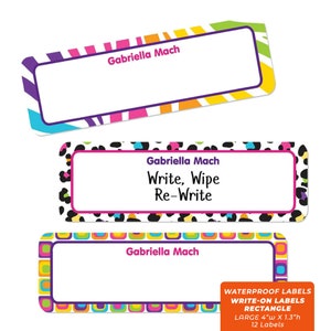 Write-on Labels (6 Sizes), Animal Print Wild Thing - Etsy