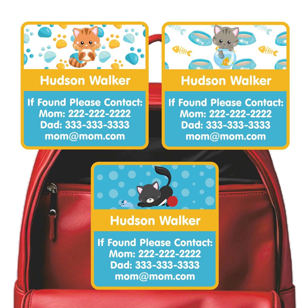 Waterproof Emergency Contact Labels – Personalized Safety Stickers for ...