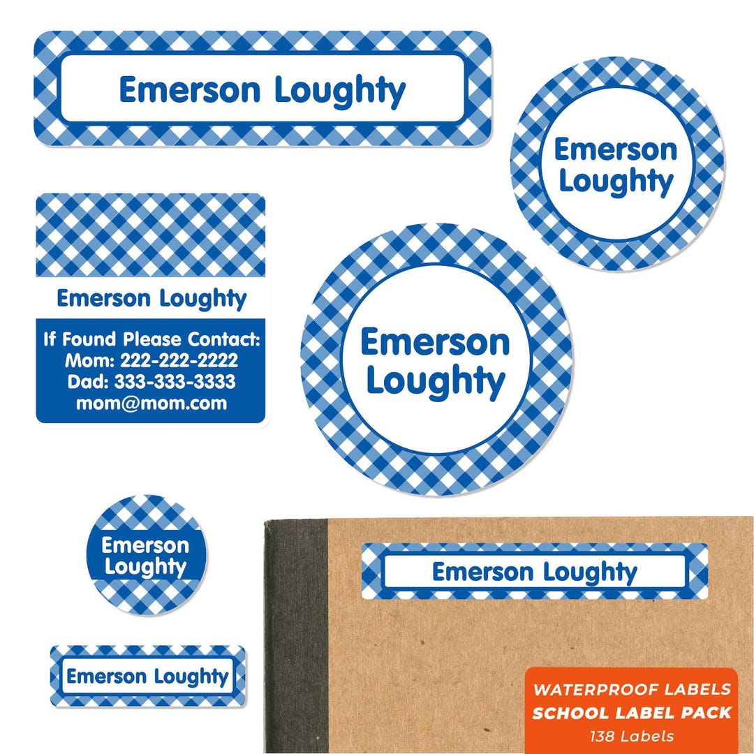 Ultimate School Name Labels Pack | Back to School Labels | Personalized ...