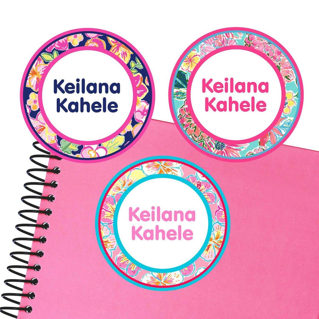 Round Name Labels Waterproof | Personalized Kids Labels 3 Sizes ...