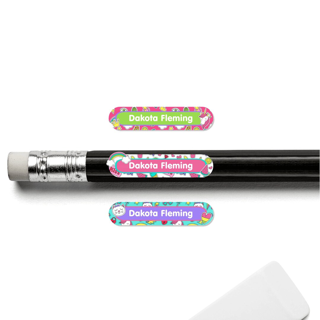 Pencil Name Labels, Stickers - Etsy