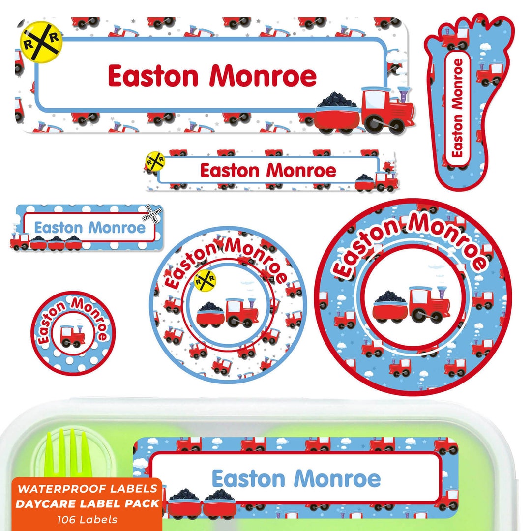 Daycare Label Pack, Name Labels for Daycare, Trains Chug Chug - Etsy