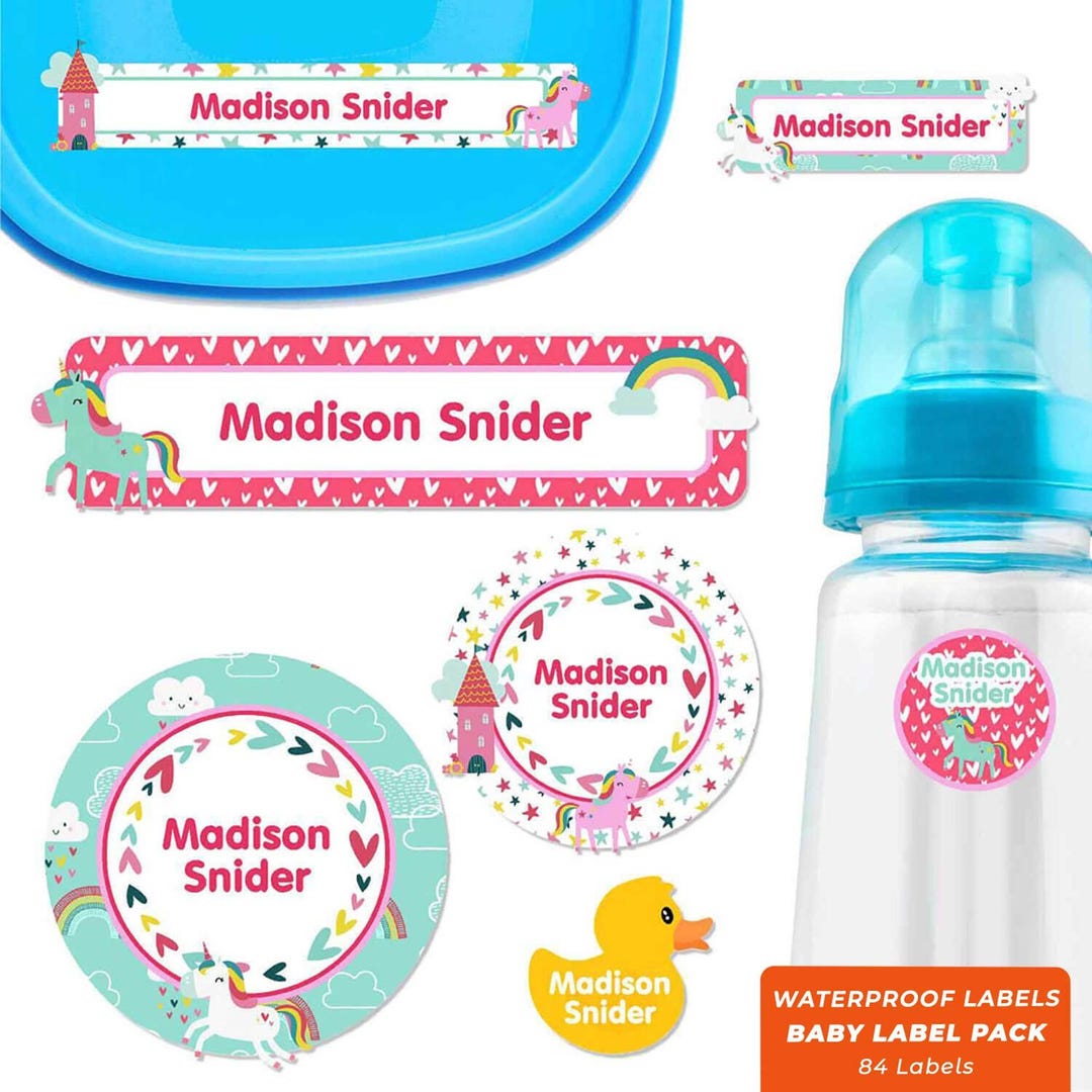 Baby Label Pack, Baby Labels for Daycare, Unicorns - Etsy