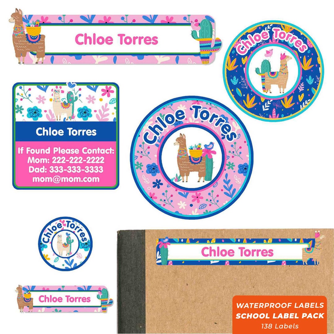 School Label Pack, Llamas - Etsy