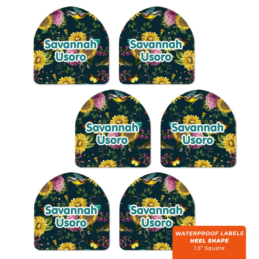 Shoe Name Labels 3 Types Sunflowers 5 Colors Etsy shoe-name-labels-3-types-sunflowers-5-colors-etsy