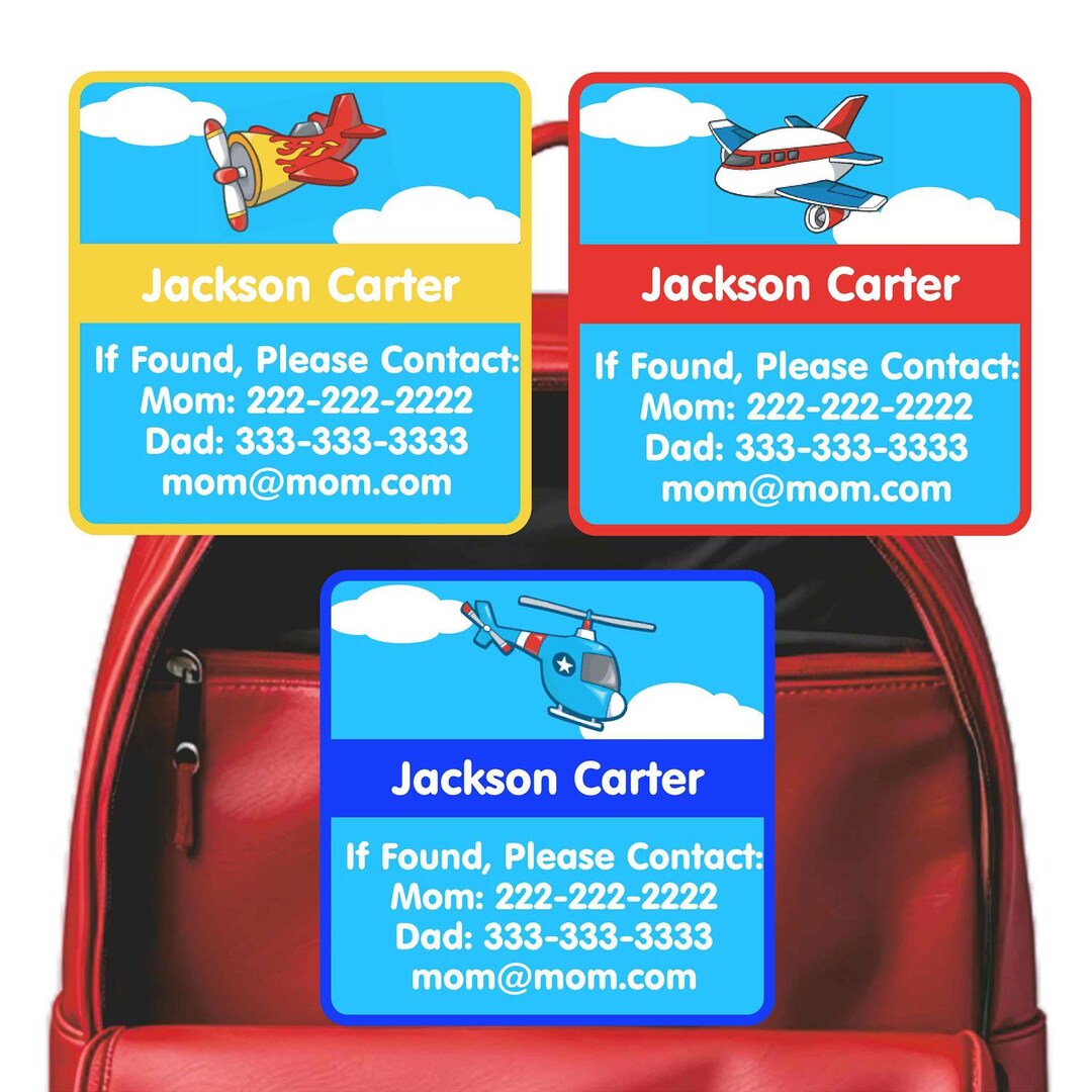Waterproof Emergency Contact Labels – Personalized Safety Stickers for ...