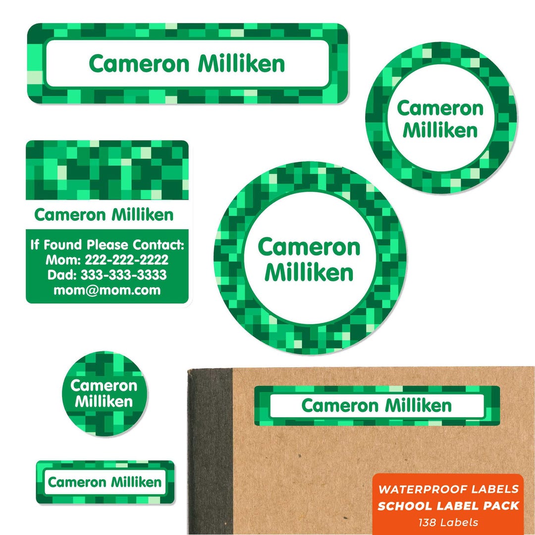 Ultimate School Name Labels Pack | Back to School Labels | Personalized ...