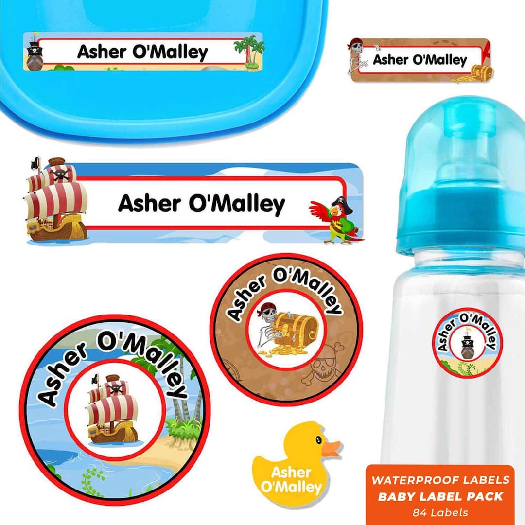 Baby Label Pack, Baby Labels for Daycare, Pirates - Etsy