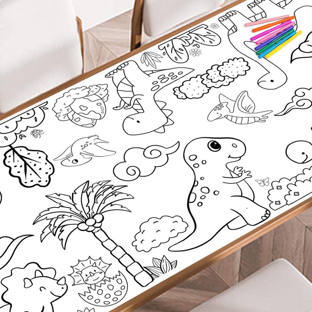 Dinosaurs Giant Coloring Poster, Large Coloring Poster (little) - Etsy