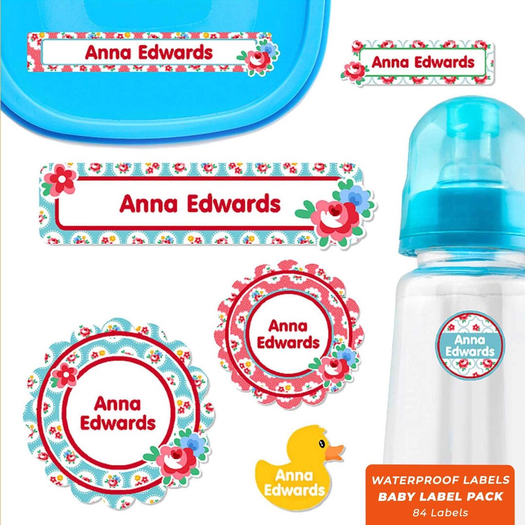 Baby Label Pack, Baby Labels for Daycare, Roses - Etsy