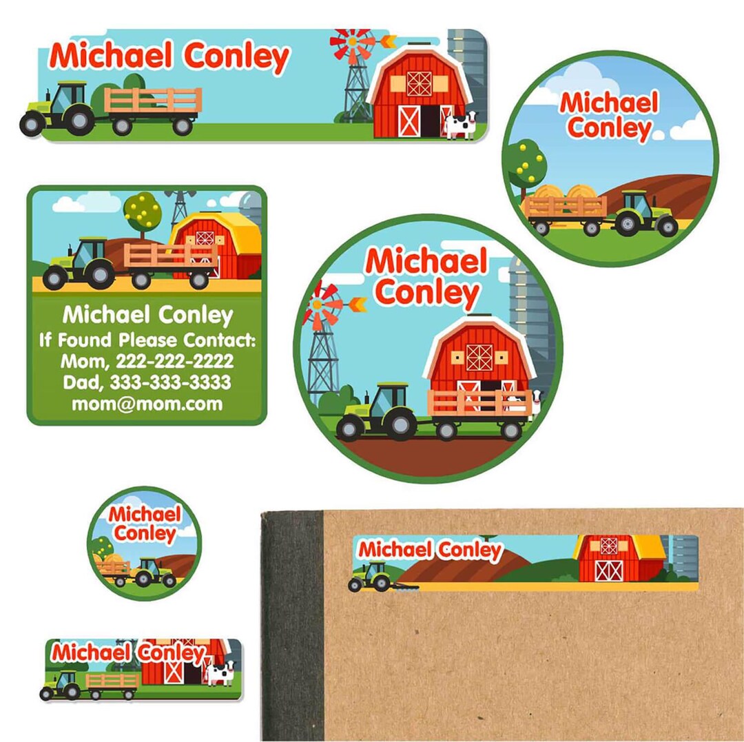 Ultimate School Label Pack, Tractors - Etsy