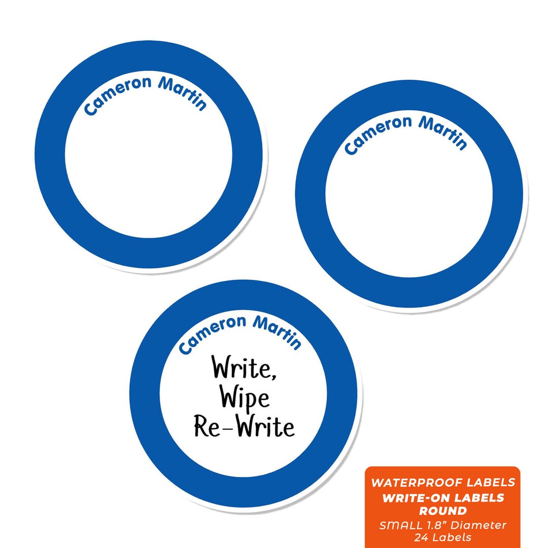 Write-on Labels (6 Sizes), Solids (20+ Colors) - Etsy