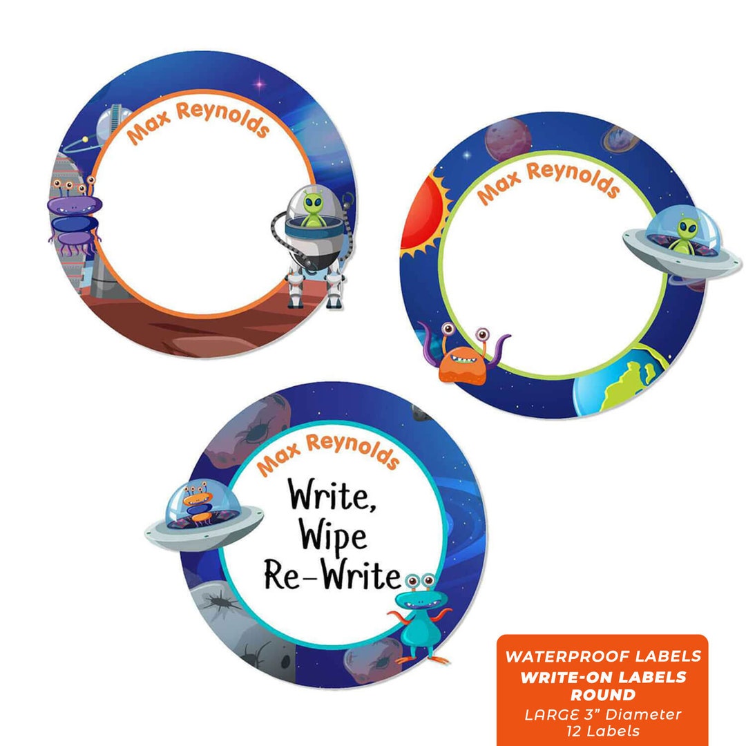 Write-on Labels 6 Sizes, Aliens - Etsy