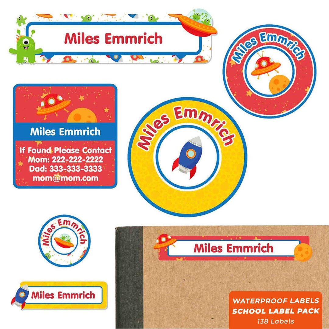 Ultimate School Label Pack, Outer Spacke - Etsy