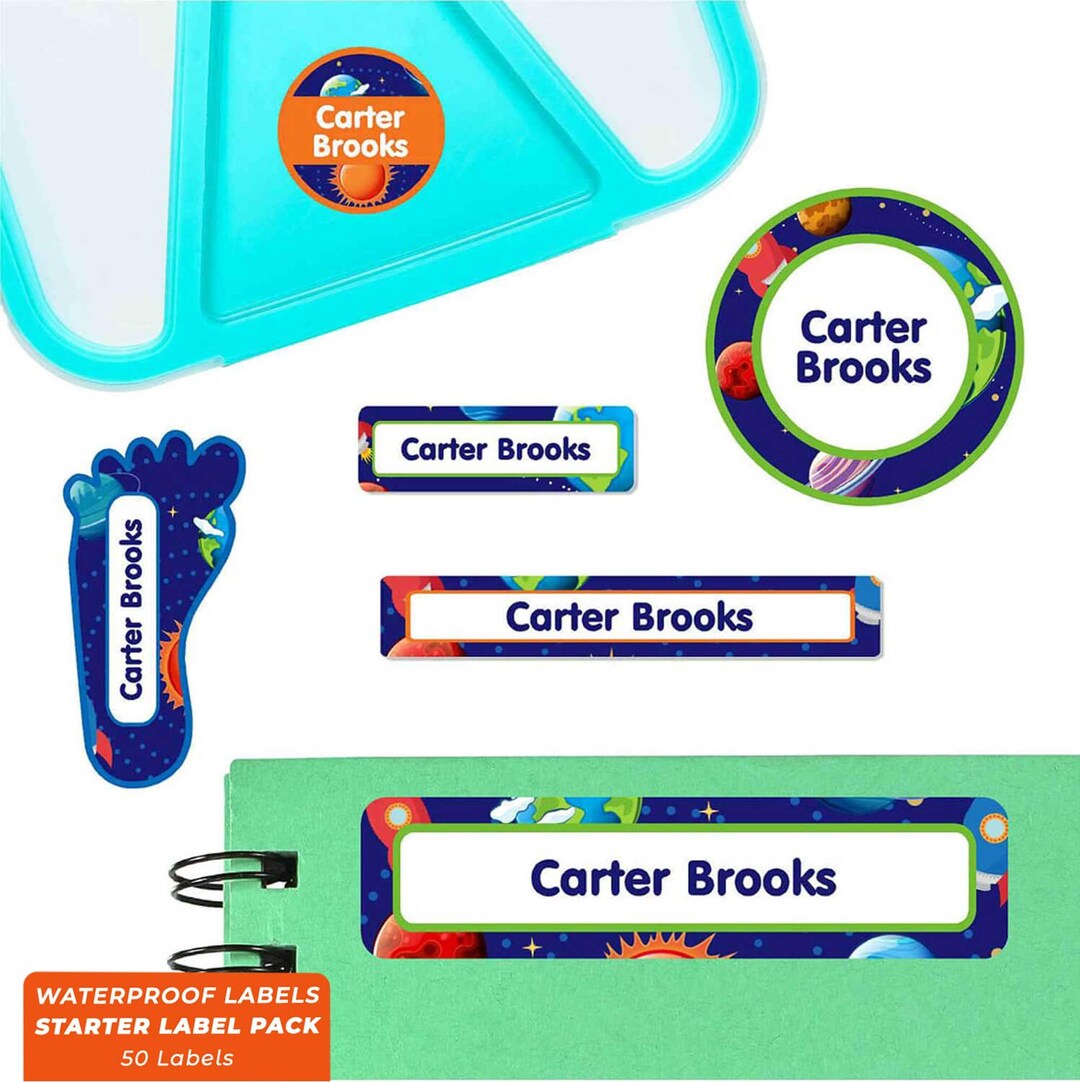 Starter Name Sticker Pack, Planets - Etsy