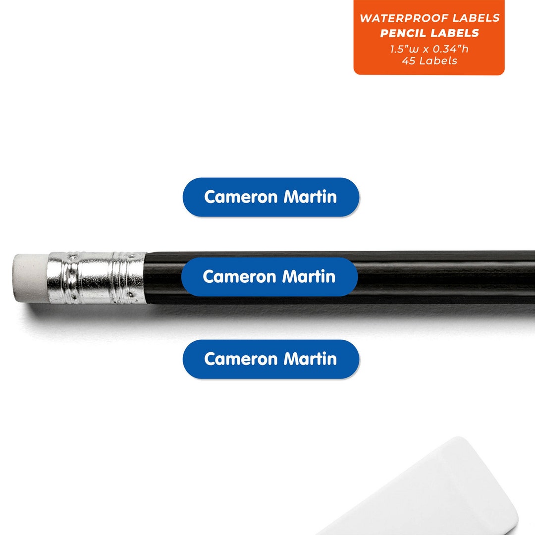 Pencil Name Labels, Solids (20+ Colors) - Etsy