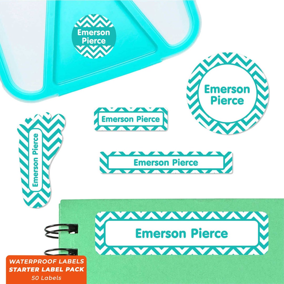 Starter Name Label Pack Chevron 20 Colors - Etsy