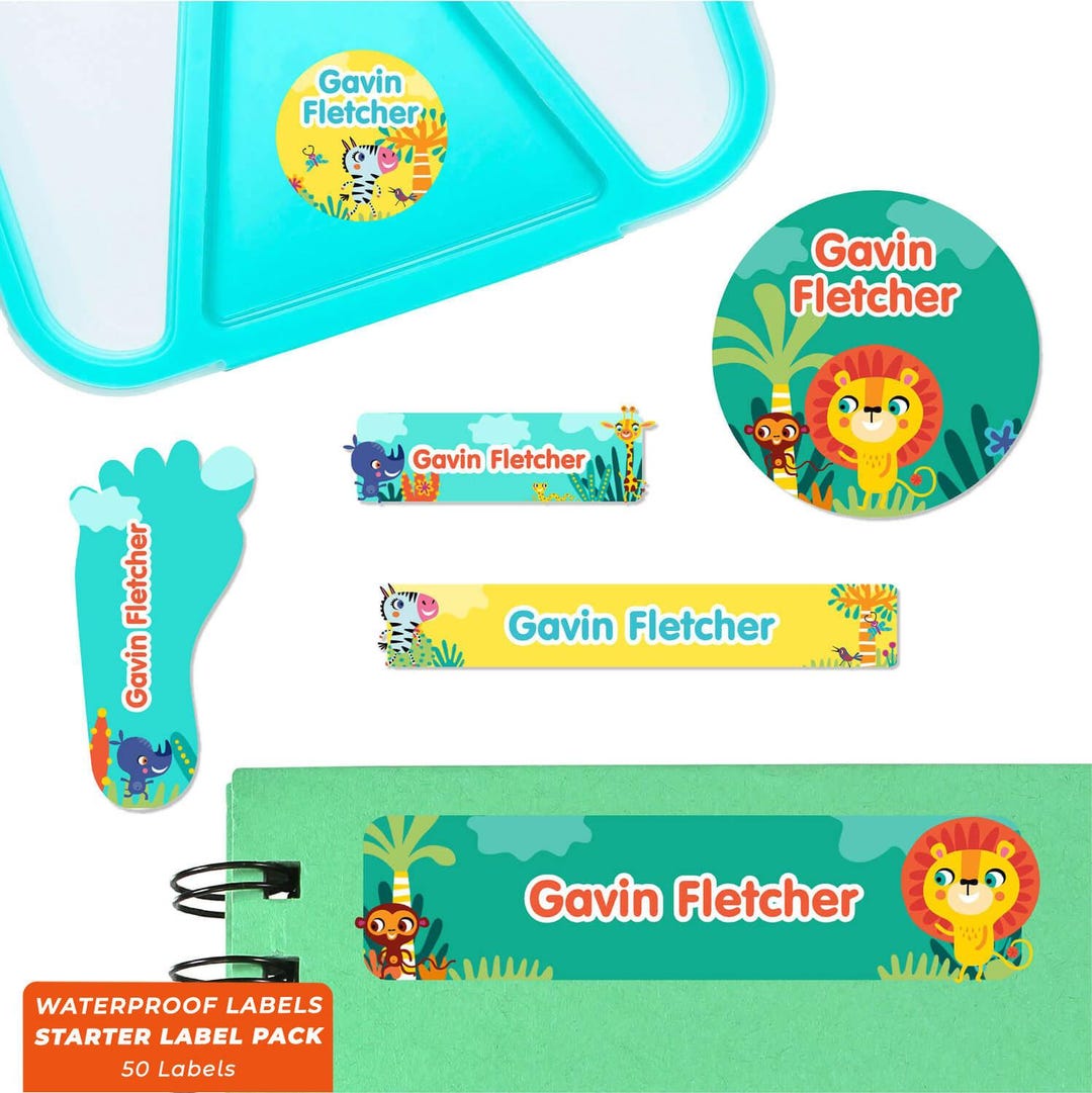 Starter Name Sticker Pack, African Safari - Etsy