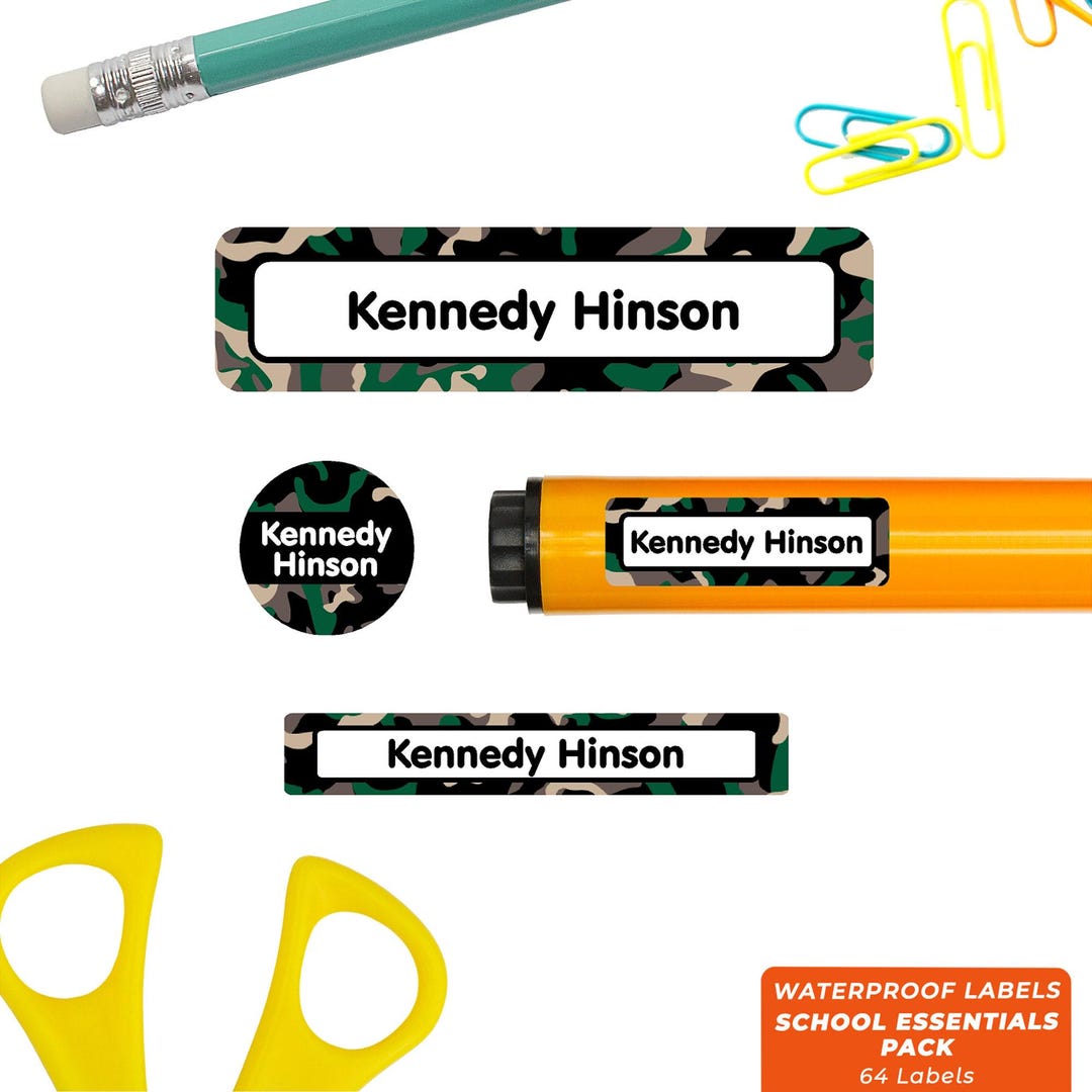 School Essentials Label Pack | School Name Labels | Personalized School ...