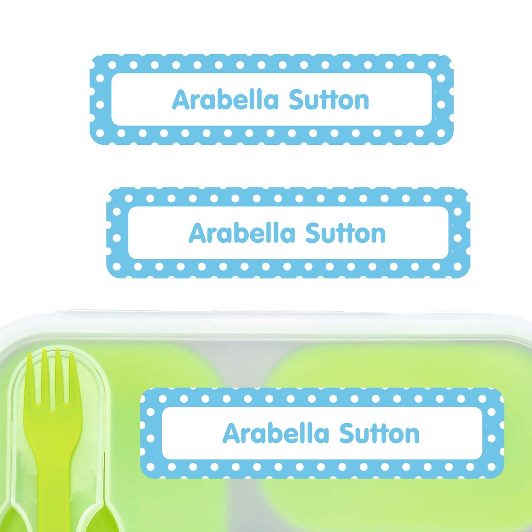 Waterproof Rectangle Name Labels | Personalized Labels for School ...