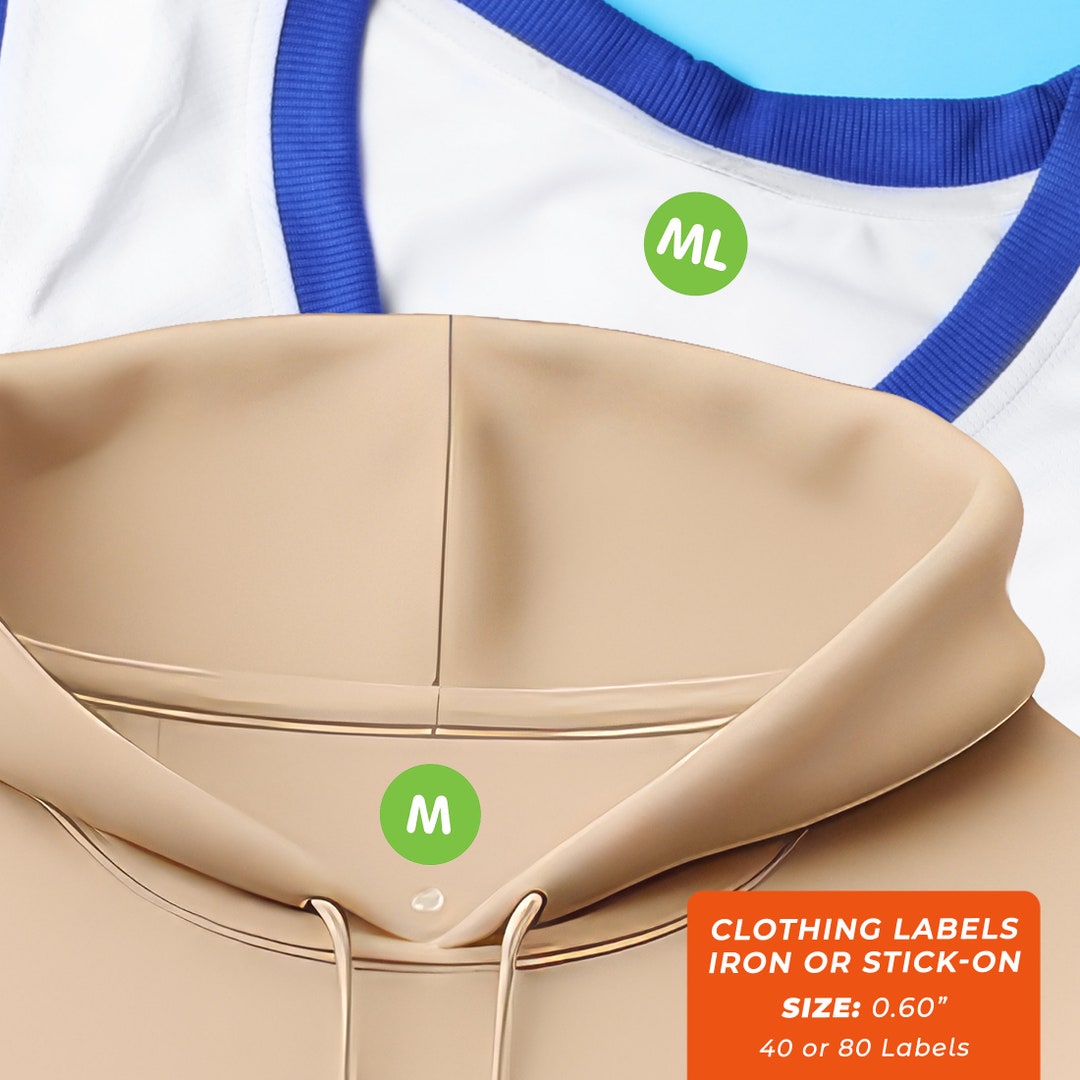 Clothing Labels - Initial Dot - Iron or Stick On, Solid - Etsy