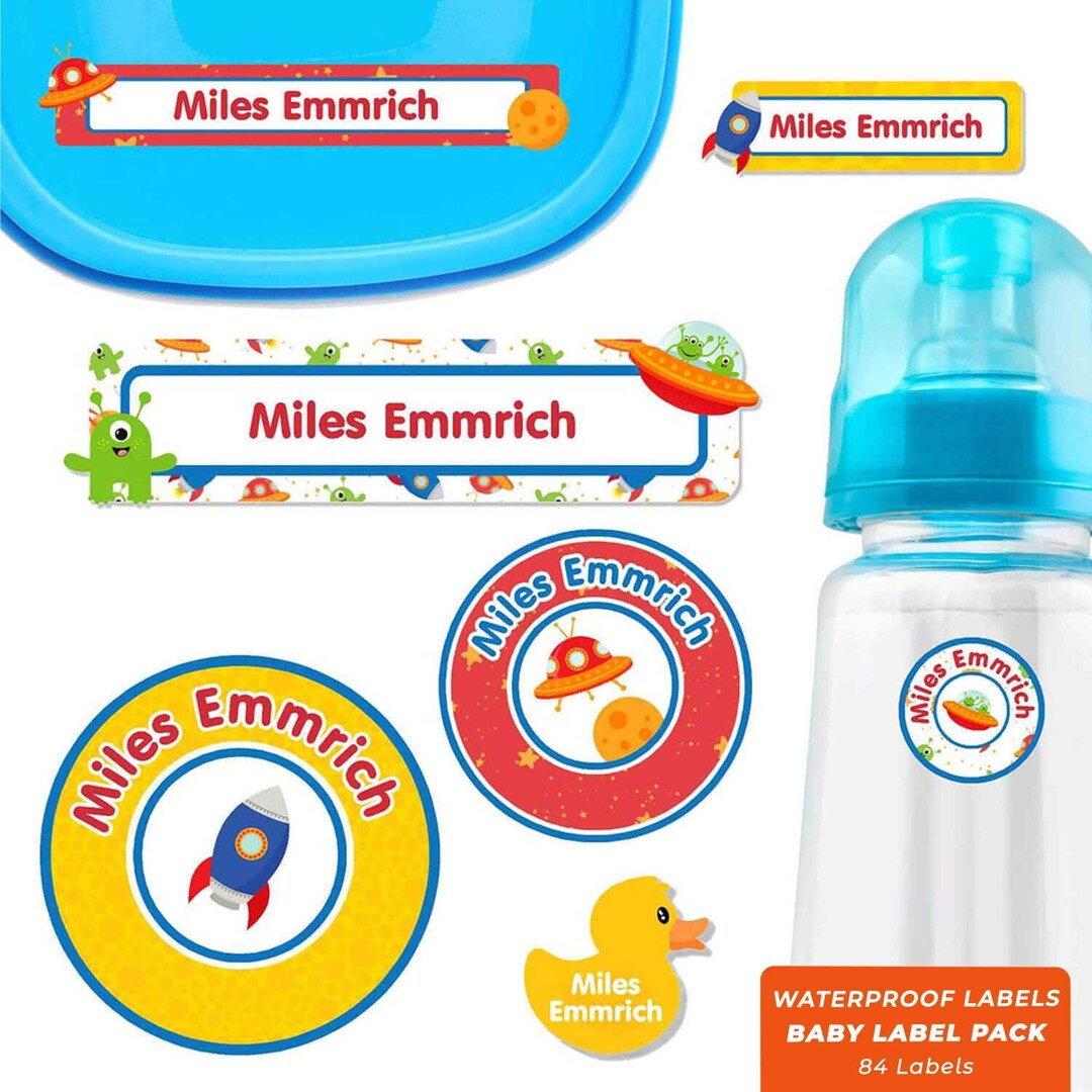 Baby Label Pack, Baby Labels for Daycare, Outer Space - Etsy